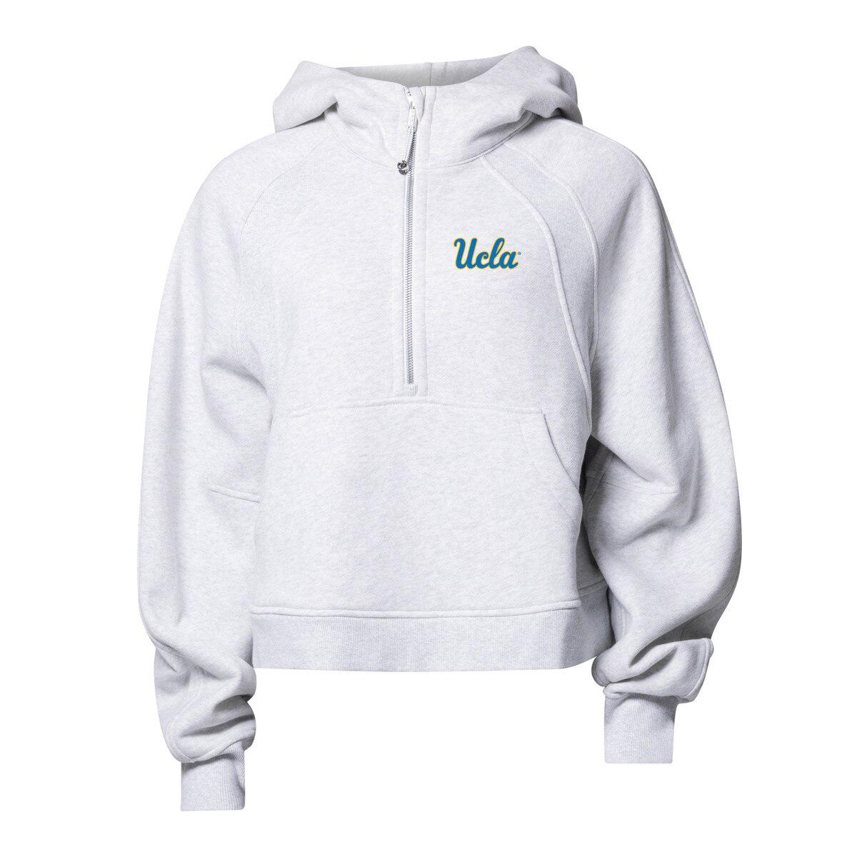 UCLA Bruins Women's lululemon Light Grey Scuba Oversized 1/2 Zip Hoodie ...
