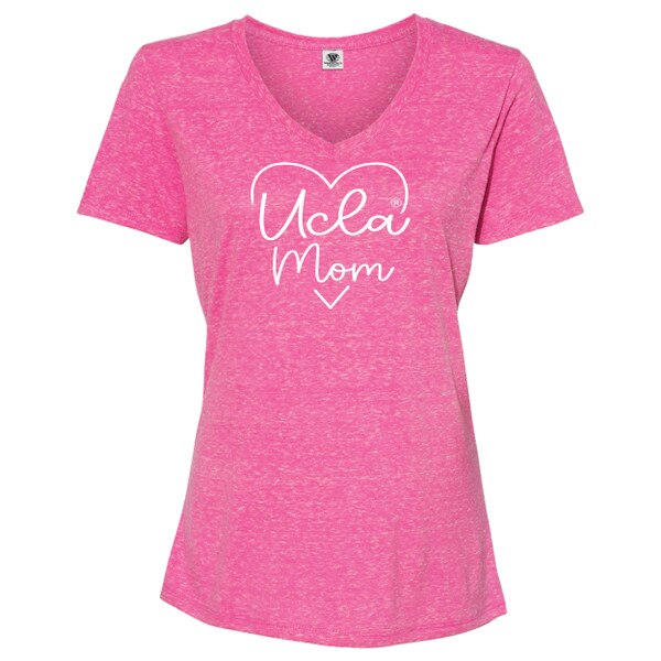 UCLA Women's Mom and Heart V-Neck T-Shirt