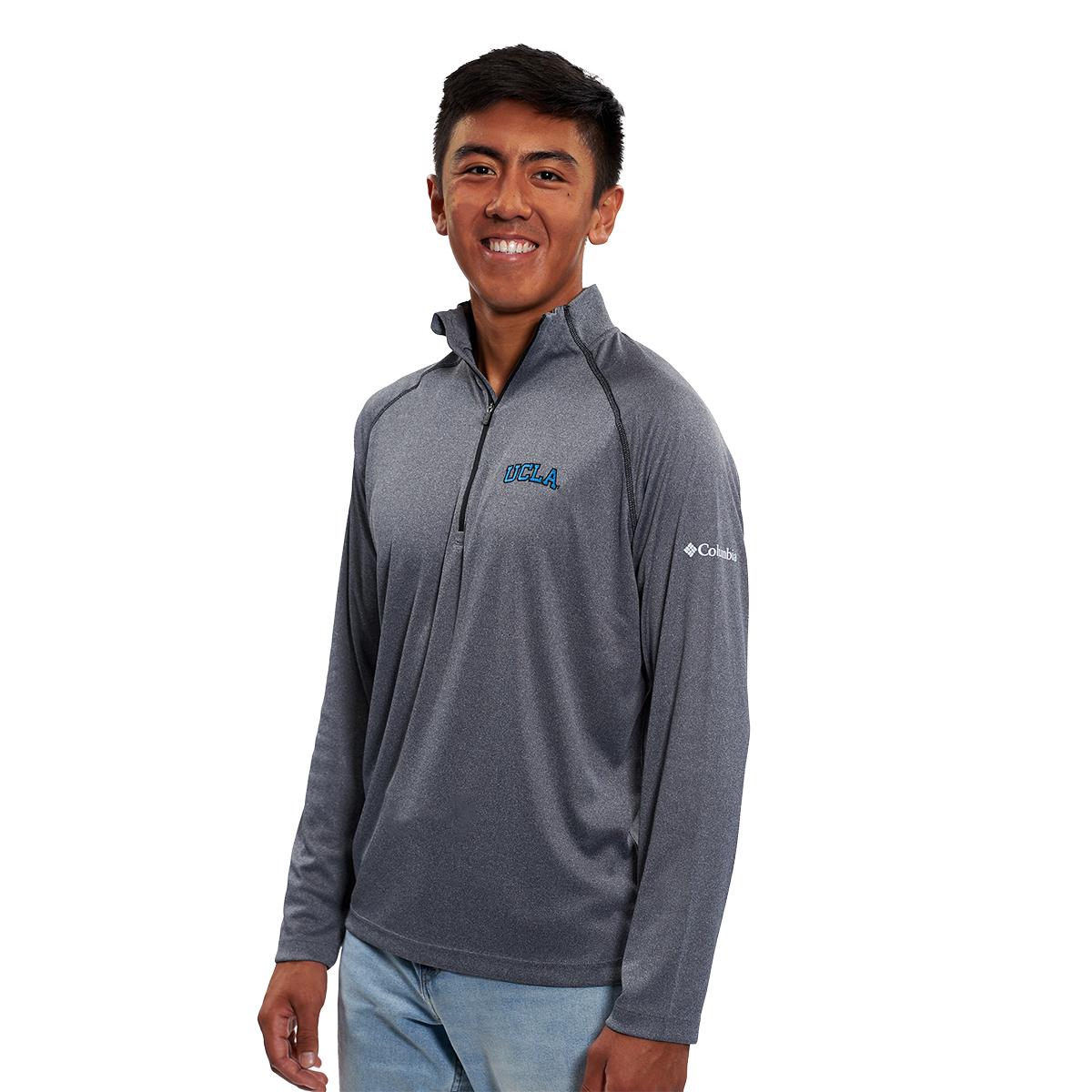 UCLA Arch Block 1/4 Zip Sweatshirt | UCLA Store