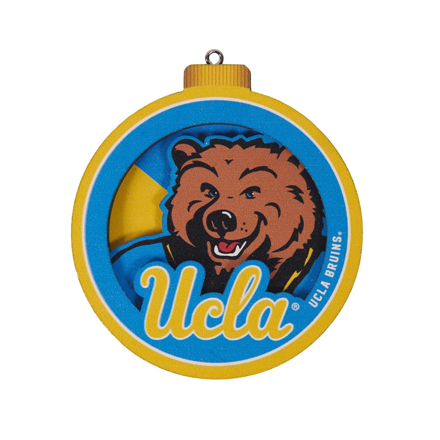 UCLA Bear Over Script Ornament | UCLA Store
