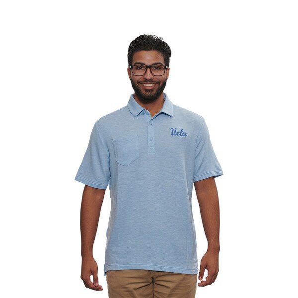 UCLA Script Heathered Polo