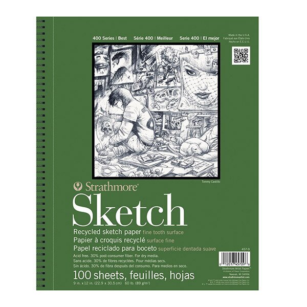 Wire Bound Sketch Paper Pad 400 Series Recycled, 9x12 | UCLA Store